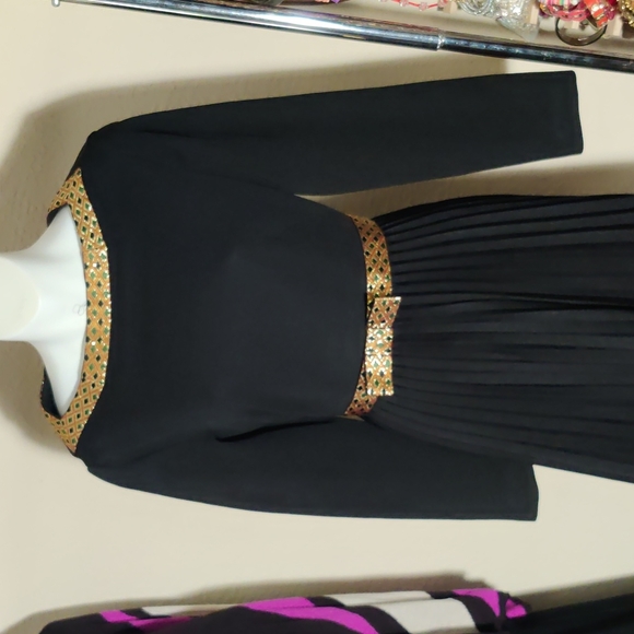 R&K | Dresses | Vintage Maxi Gown Black Hostess Dress By Rk | Poshmark